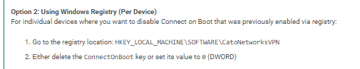 Disabling Connect On Boot for external user | Cato Connect