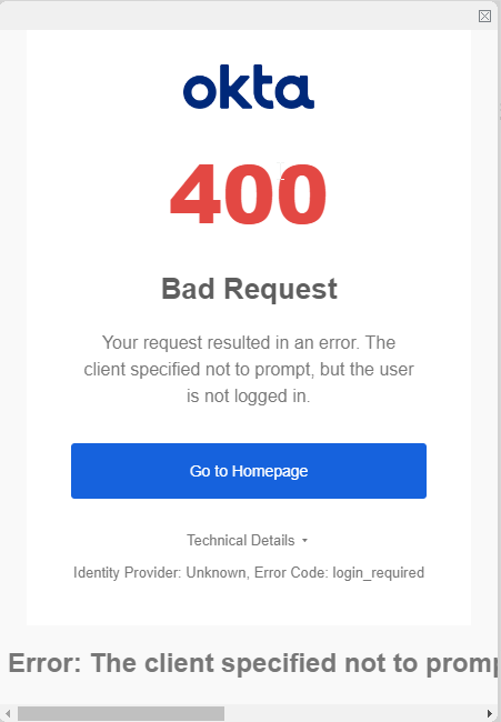 "400 Bad Request" Error Occurs with Okta SSO - Unable to Log in to VPN | Cato Connect